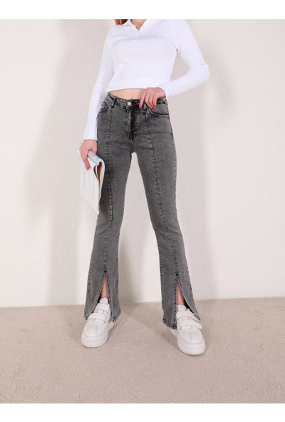 Yırtmaçlı Pantolon Jeans