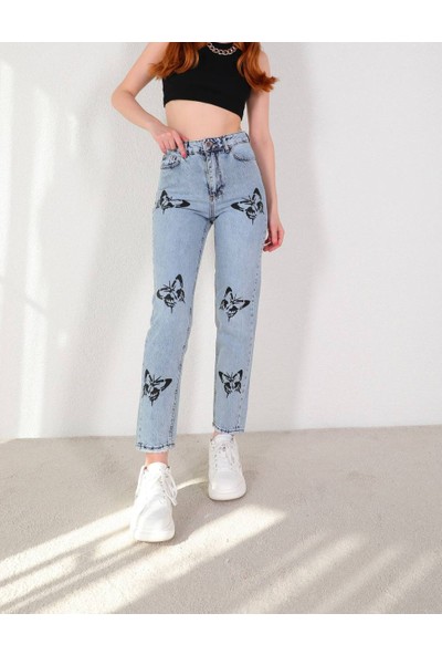 Cappitone Kelebek Pantolon Jeans
