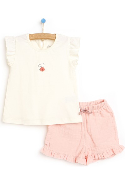 Bebbek Crazy Rabbits Organik Bluz-Müslin Şort 2li Takım