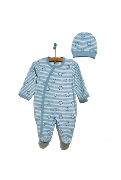 Hellobaby Yenidoğan Tulum-Şapka 2li Set