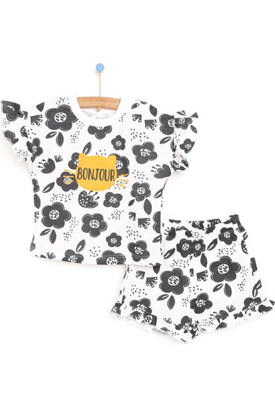 Hello Baby Basic Nordic Kız Bebek Bluz Şort Takım