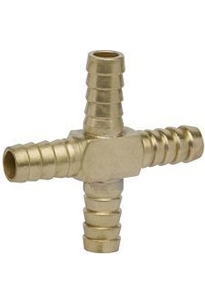 Efk Hırdavat Sarı Pirinç 4 Yol Hortum Te 6mm Efk Hırdavat Sarı Pirinç 4 Yol Hortum Te 6mm
