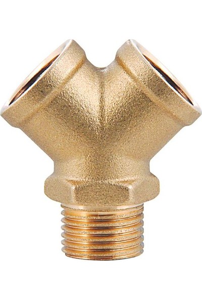 Efk Hırdavat Sarı Pirinç 2 Çıkışlı Dağıtım Elemanı 1/2