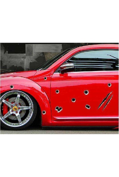 Kobal Business Araba Çıkartmaları 3D Kurşun Delik Sticker Kobal Business Araba Çıkartmaları 3D Kurşun Delik Sticker