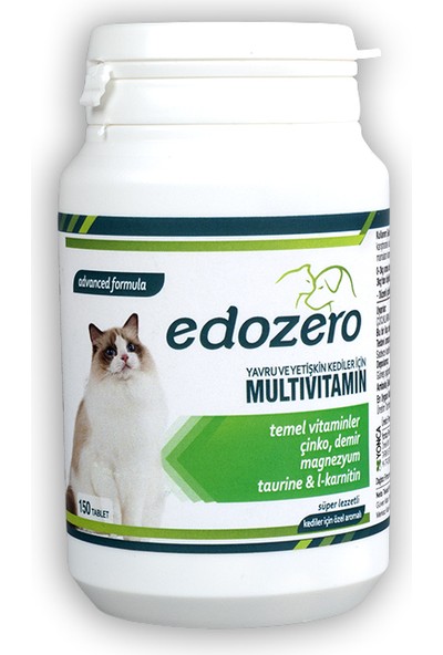 Kobal Business Edozero Multivitamin Kedi 150 Tablet 75GR (6) Kobal Business Edozero Multivitamin Kedi 150 Tablet 75GR (6)