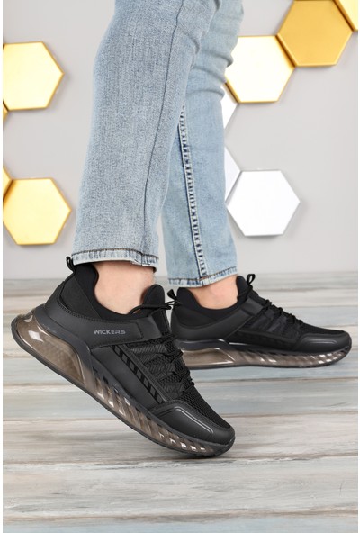 Wickers 2490 Günlük Erkek Spor Ayakkabı Siyah - Füme