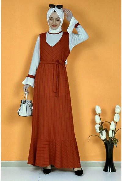 Moda Çizgi Ikili Jile Takım Kiremit Moda Çizgi Ikili Jile Takım Kiremit