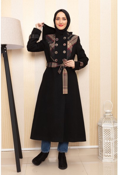 Moda Çizgi Desenli Kap Siyah Moda Çizgi Desenli Kap Siyah