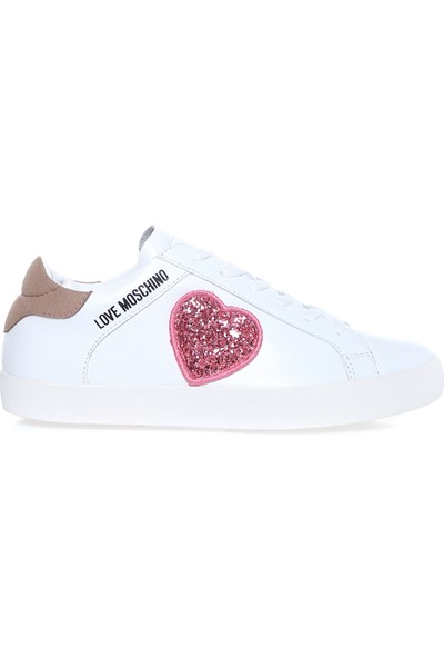 Love Moschino Sneaker, 40, Beyaz - Pembe
