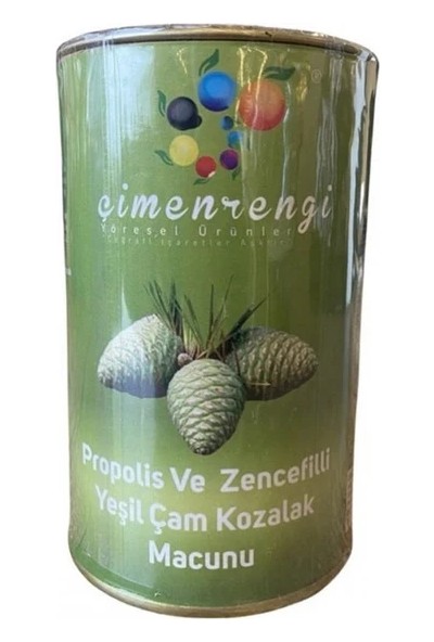 Çimen Rengi Propolis ve Zencefilli Yeşil Çam Kozalak Macunu 240 gr