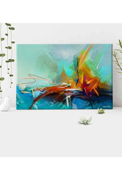 BK Kişiye Özel Soyut Kanvas Tablo (30 x 50 Cm.) 6