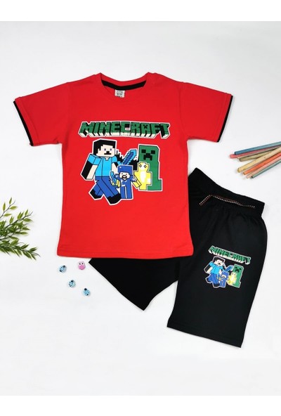Ant Minecraft Temalı Unisex Tişört Şort Takım
