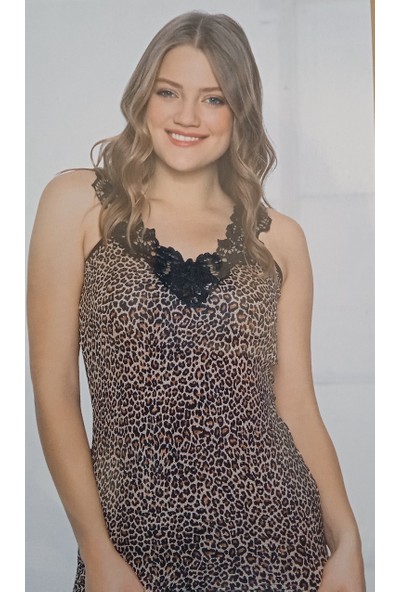 Thulia Leopar Desenli Dantelli Bluz Model A