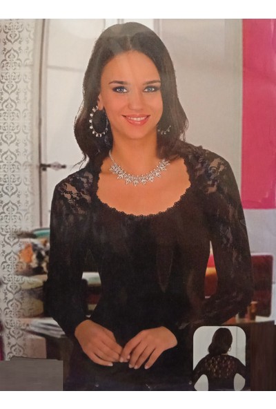 Thulia Uzun Kollu Dantelli Bluz Model 4