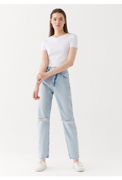 Mavi Happy Buz Mavi 90S Jean Pantolon