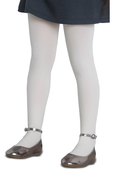 Penti Beyaz Pretty Bambu Külotlu Çorap