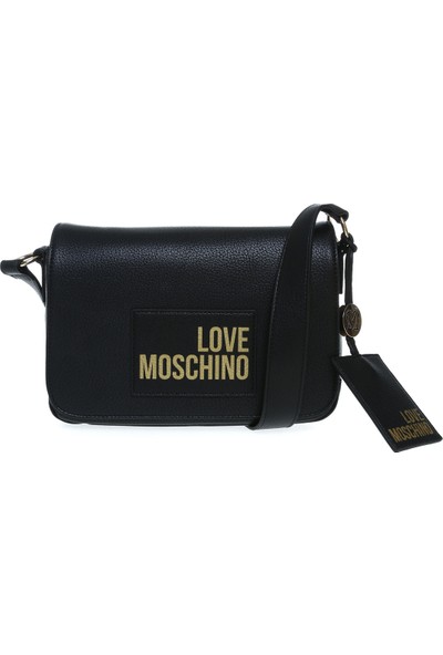 Love Moschino Suni Deri Siyah Kadın Omuz Çantası JC4324PP0E Love Moschino Suni Deri Siyah Kadın Omuz Çantası JC4324PP0E