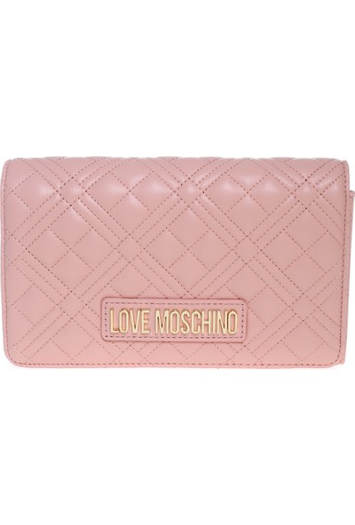 Love Moschino Suni Deri Pembe Kadın Portföy JC4079PP0E Love Moschino Suni Deri Pembe Kadın Portföy JC4079PP0E