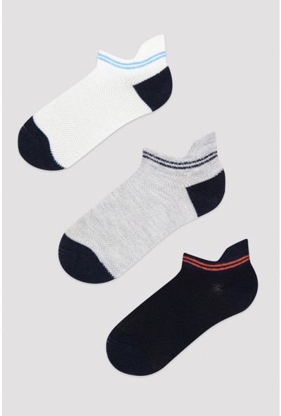 Penti Çok Renkli Simple Blue 3lü Liner Çorap Penti Çok Renkli Simple Blue 3lü Liner Çorap