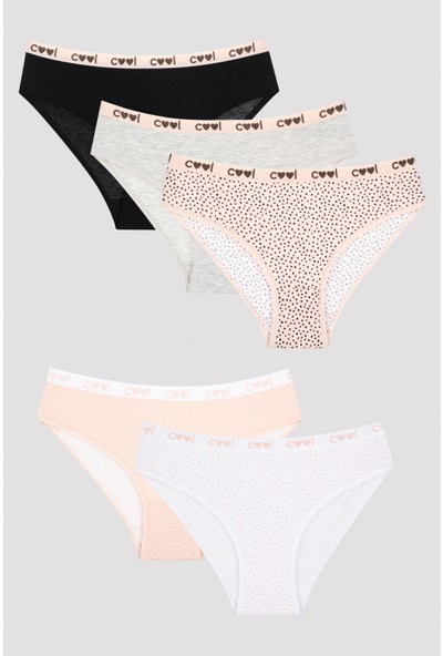 Penti Kız Çocuk Dot Cool 5li Slip Külot