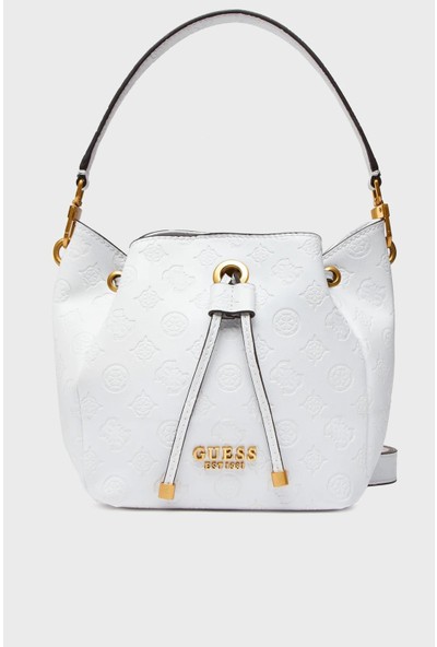 Guess Zanelle Logolu Çıkarılabilir Uzatma Askılı Büzgülü Çanta Bayan Çanta HWPA8492010 Wlo