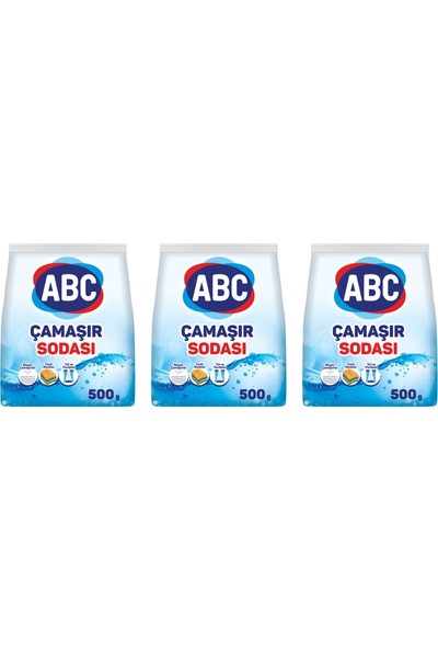 Abc Çamaşır Sodası 500 Gr. 3 Adet