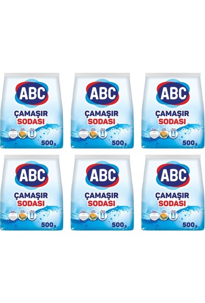 Abc Çamaşır Sodası 500 Gr. 6 Adet