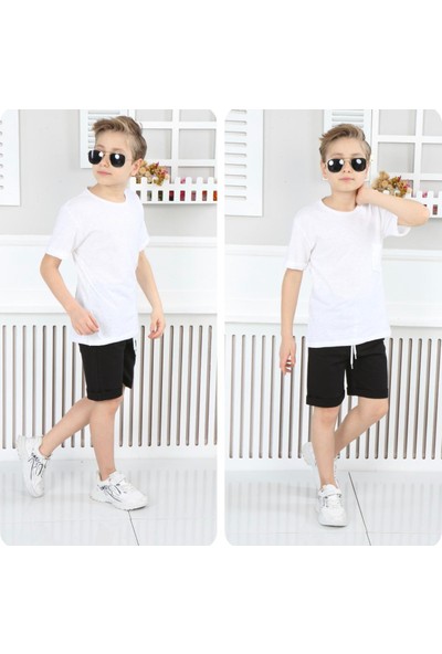 Süslü Kids Erkek Çocuk Şortlu Takım Cepli