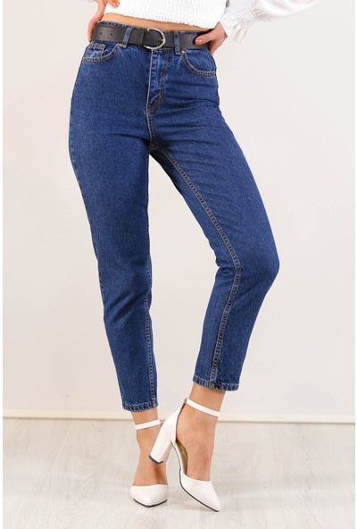 Yasfa Contalı Mom Jeans Koyumavi - 2411.392. Yasfa Contalı Mom Jeans Koyumavi - 2411.392.