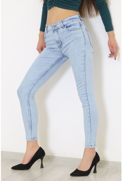 Hepsi Yeni Moda Dar Paça Kot Pantolon Buzmavi1 Hepsi Yeni Moda Dar Paça Kot Pantolon Buzmavi1