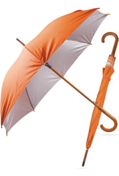 EGESTA Ahşap Saplı Baston 8 Panelli Renkli Şemsiye