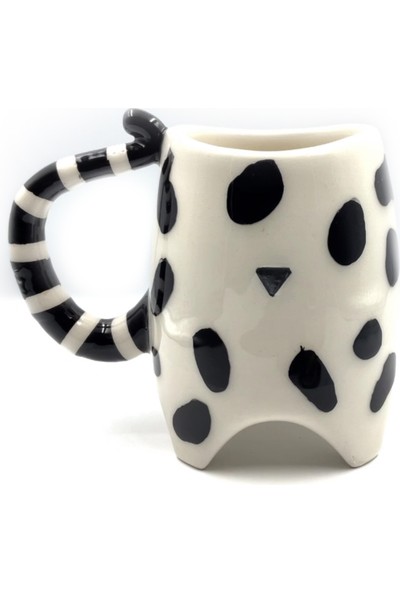 Urania Design Özel Yapım El Yapımı Seramik Kedi Kupa