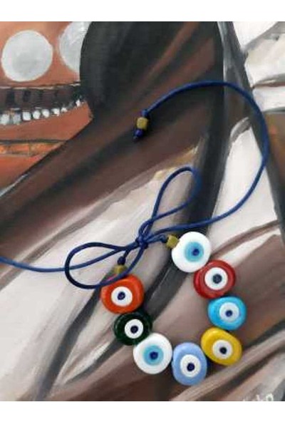 Rengarenk Scrunchies Karışık Nazar Boncuklu Cam Boncuk Bileklik Rengarenk Scrunchies Karışık Nazar Boncuklu Cam Boncuk Bileklik