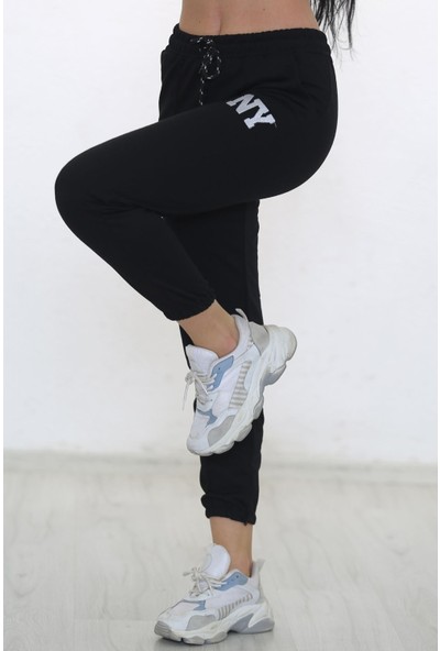 Hepsi Yeni Moda Çimalı Eşofman Altı Siyah