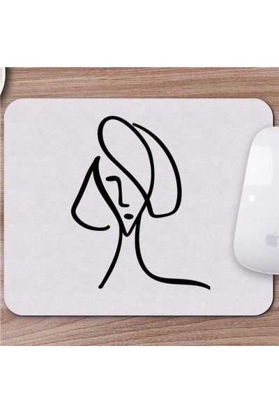 E-Hediyeci Karakalem Çizimi Soyut Yüz Tasarımlı Mousepad -1 E-Hediyeci Karakalem Çizimi Soyut Yüz Tasarımlı Mousepad -1