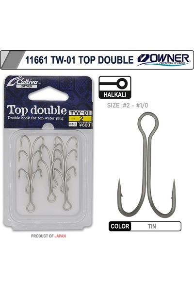 Cultiva 11661 Top Double Ikili Model Balıkçı Olta Iğnesi Cultiva 11661 Top Double Ikili Model Balıkçı Olta Iğnesi