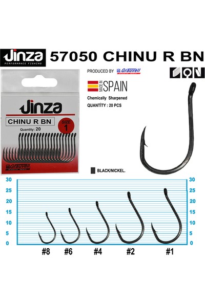 Jinza 57050 Chinu R Bn Olta Model Balıkçı Olta Iğnesi 20 Adet Jinza 57050 Chinu R Bn Olta Model Balıkçı Olta Iğnesi 20 Adet