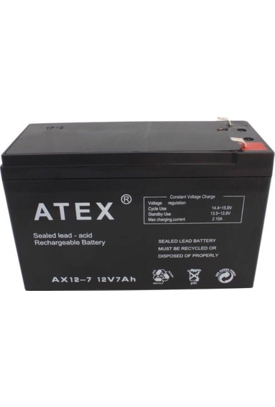 Atmaca Atex AX12-7 12V 7AH Akü Atmaca Atex AX12-7 12V 7AH Akü
