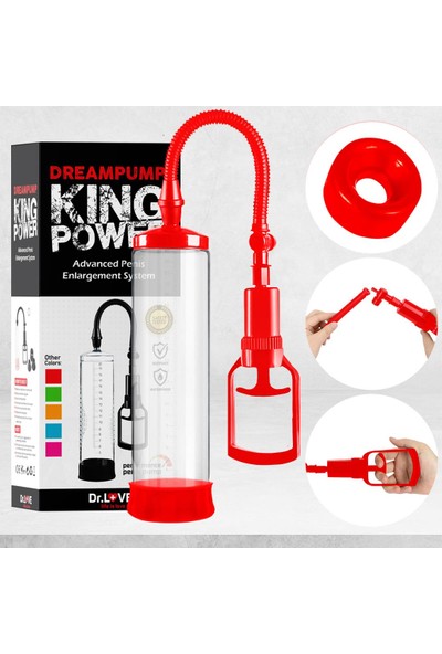 Drlove Dream Pump King Power Süper Vakum Kırmızı Penis Pompası Drlove Dream Pump King Power Süper Vakum Kırmızı Penis Pompası