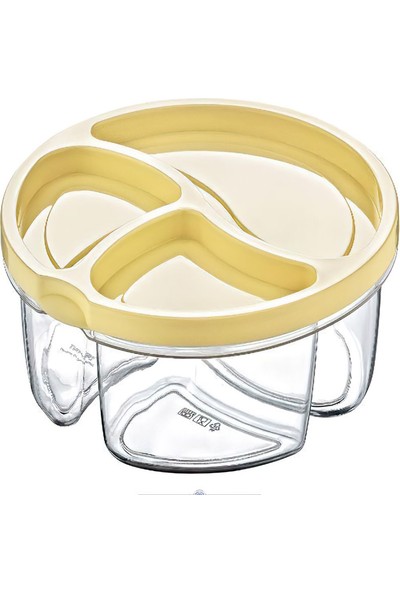 Yuvarlak Bölmeli Beslenme Saklama Kabı