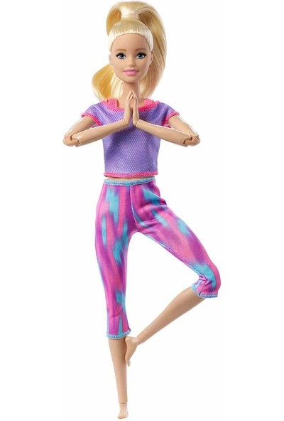 Barbie Sarışın Desenli Taytlı Sonsuz Hareket Bebeği GXF04 Barbie Sarışın Desenli Taytlı Sonsuz Hareket Bebeği GXF04