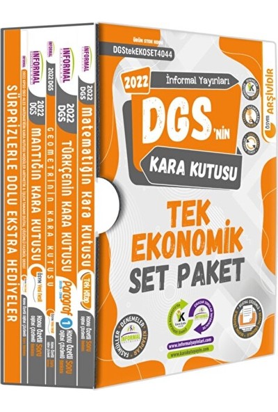 İnformal Yayınları DGS 2022’nin Kara Kutusu Tek Ekonomik Set Paket konu Özetli Dijital Çözümlü Çıkmış Soru Bankası İnformal Yayınları DGS 2022’nin Kara Kutusu Tek Ekonomik Set Paket konu Özetli Dijital Çözümlü Çıkmış Soru Bankası