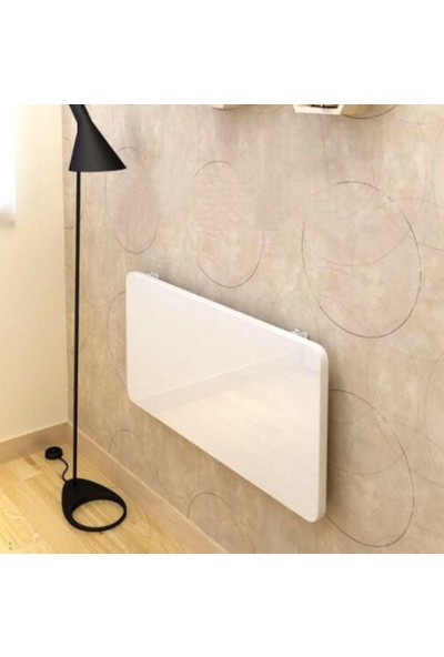 Eymen Mobilya Oval Köşeli Açılır Kapanır Duvara Monteli Yemek Masası