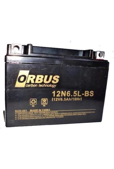 Orbus 12 Volt 6.5 Amper Orbus Motosiklet AKÜSÜ.139*73*100 Mm.2,05 Kg. Orbus 12 Volt 6.5 Amper Orbus Motosiklet AKÜSÜ.139*73*100 Mm.2,05 Kg.