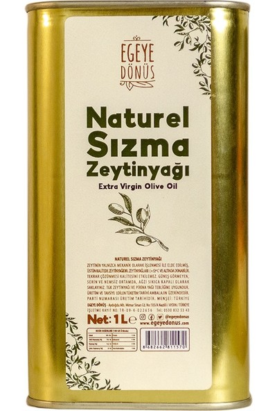 Natürel Sızma Zeytinyağı Teneke (Yeni Sezon) - 1 Litre Natürel Sızma Zeytinyağı Teneke (Yeni Sezon) - 1 Litre