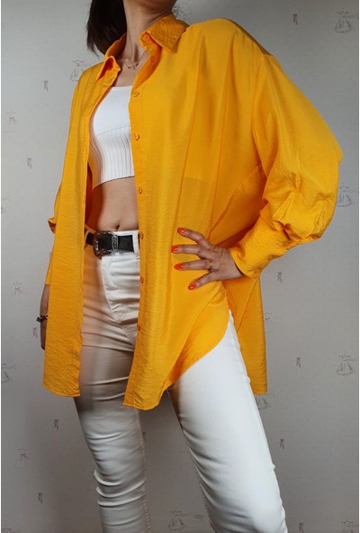 Quzu Oversize Gömlek Turuncu 22Y11432