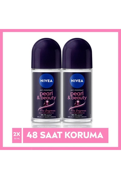 Nıvea Kadın Roll On Deodorant Pearl&beauty Fine Fragrance,48 Saat Anti-Perspirant Koruma 50 ml X2 Adet Nıvea Kadın Roll On Deodorant Pearl&beauty Fine Fragrance,48 Saat Anti-Perspirant Koruma 50 ml X2 Adet