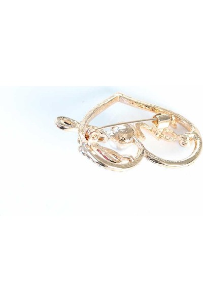 Zirkon Taşlı Metal Broş Zirkon Taşlı Metal Broş