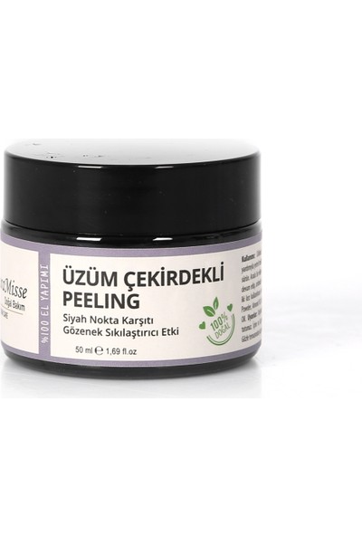 NaturaMisse Doğal Üzüm Çekirdekli Peeling 50 ml Besleyici-Sıkılaştırıcı-Leke Giderici