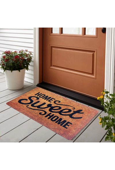 İpekyün Halı Kapı Önü Iç ve Dış Paspası Dekoratif Çok Amaçlı Kullanma Için Uygun 45 x 70 Cm Home Sweet
